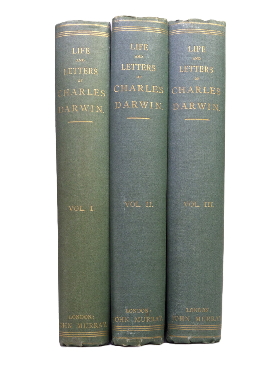 THE LIFE AND LETTERS OF CHARLES DARWIN 1887 FIRST EDITION – MFR Rare Books