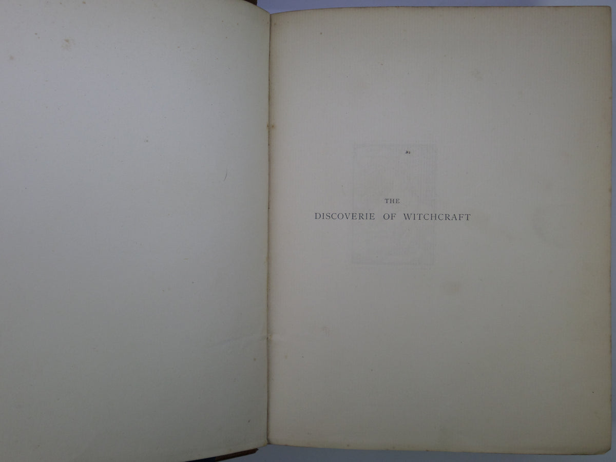 THE DISCOVERIE OF WITCHCRAFT BY REGINALD SCOT BEING A REPRINT OF THE F ...