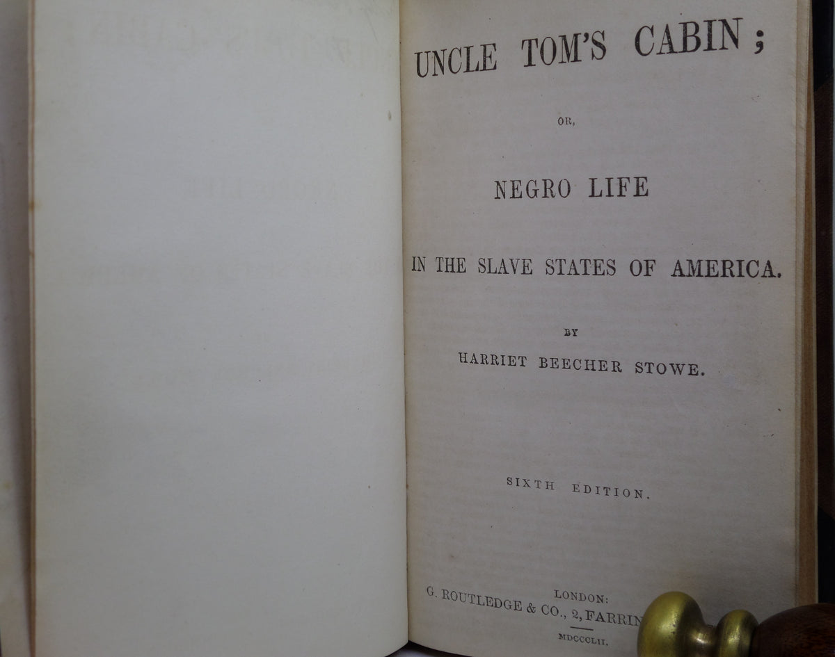 UNCLE TOM'S CABIN BY HARRIET BEECHER STOWE 1852 + THE WHITE SLAVE BY R ...