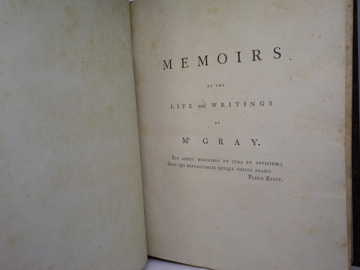 THE POEMS OF THOMAS GRAY 1775 SECOND EDITION, LEATHER BOUND – MFR Rare ...