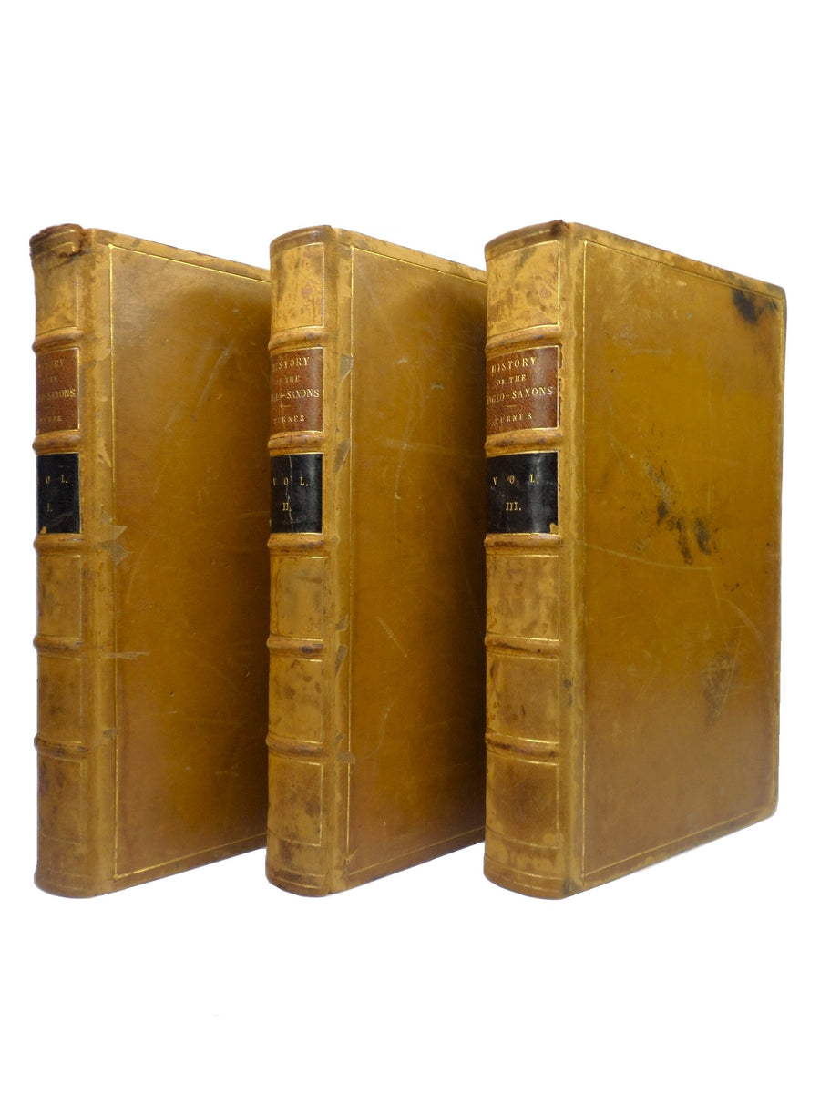 THE HISTORY OF THE ANGLO-SAXONS BY SHARON TURNER 1852 LEATHER-BOUND ...