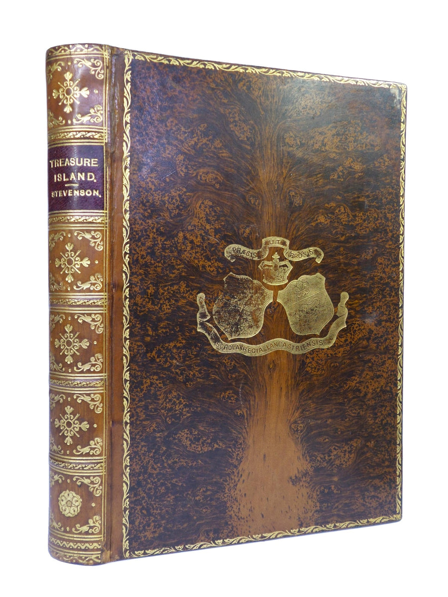 TREASURE ISLAND BY ROBERT LOUIS STEVENSON 1909 FINE TREE CALF BINDING ...