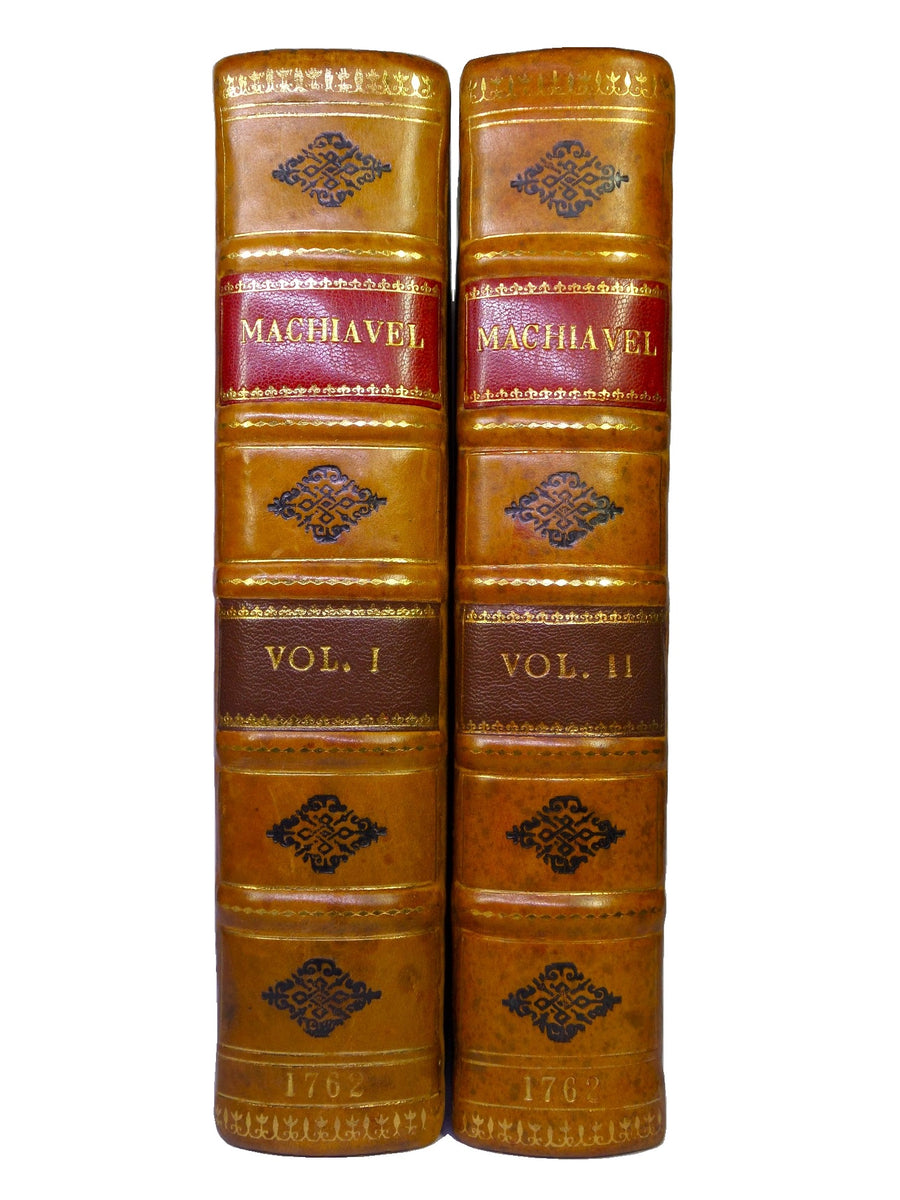 THE WORKS OF NICHOLAS MACHIAVELLI 1762 FINELY BOUND IN TWO VOLUMES ...