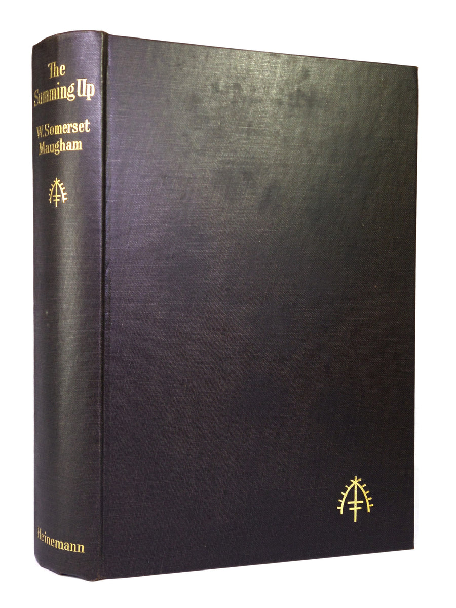 THE SUMMING UP BY WILLIAM SOMERSET MAUGHAM 1938 FIRST EDITION – MFR ...