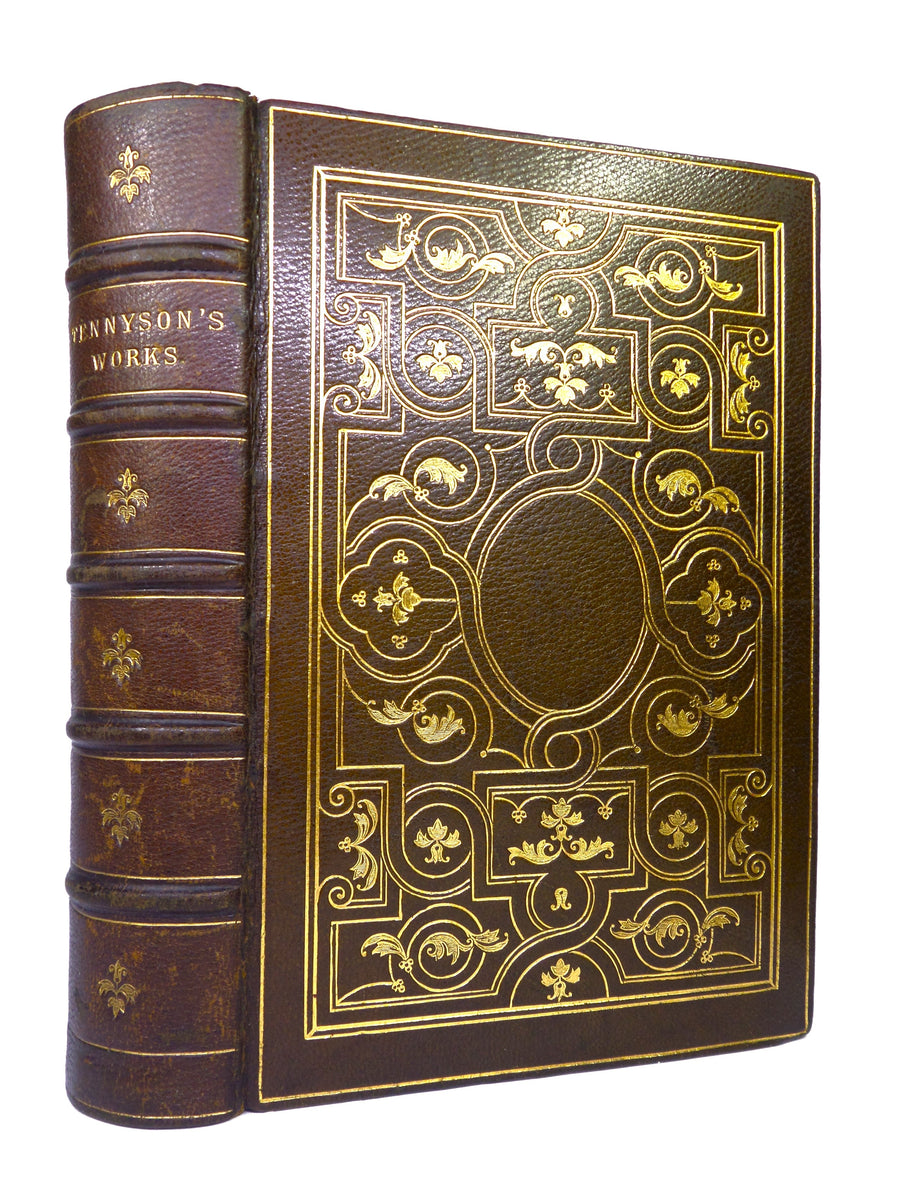 THE WORKS OF ALFRED LORD TENNYSON 1891 FINE LEATHER BINDING – MFR Rare ...