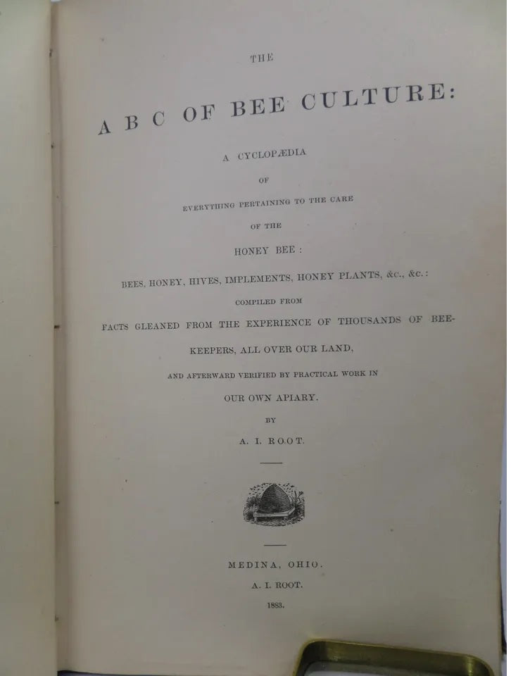 THE ABC OF BEE CULTURE BY A. I. ROOT 1883 – MFR Rare Books