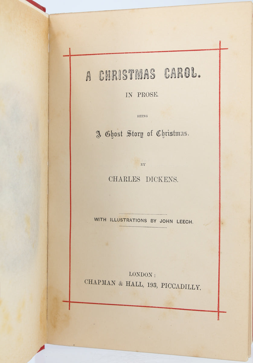 A CHRISTMAS CAROL BY CHARLES DICKENS 1860 RARE 'READING EDITION' – MFR ...
