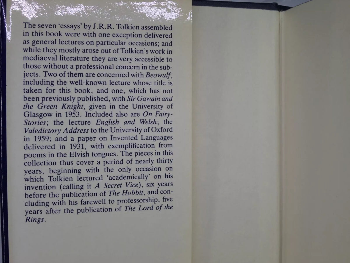 THE MONSTERS AND THE CRITICS AND OTHER ESSAYS 1983 J.R.R. TOLKIEN FIRS ...