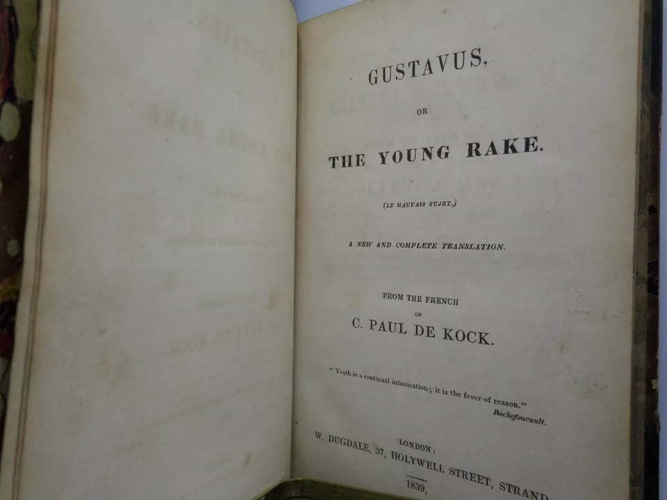 GUSTAVUS OR THE YOUNG RAKE & MY WIFE'S CHILD BY CHARLES PAUL DE KOCK 1 ...