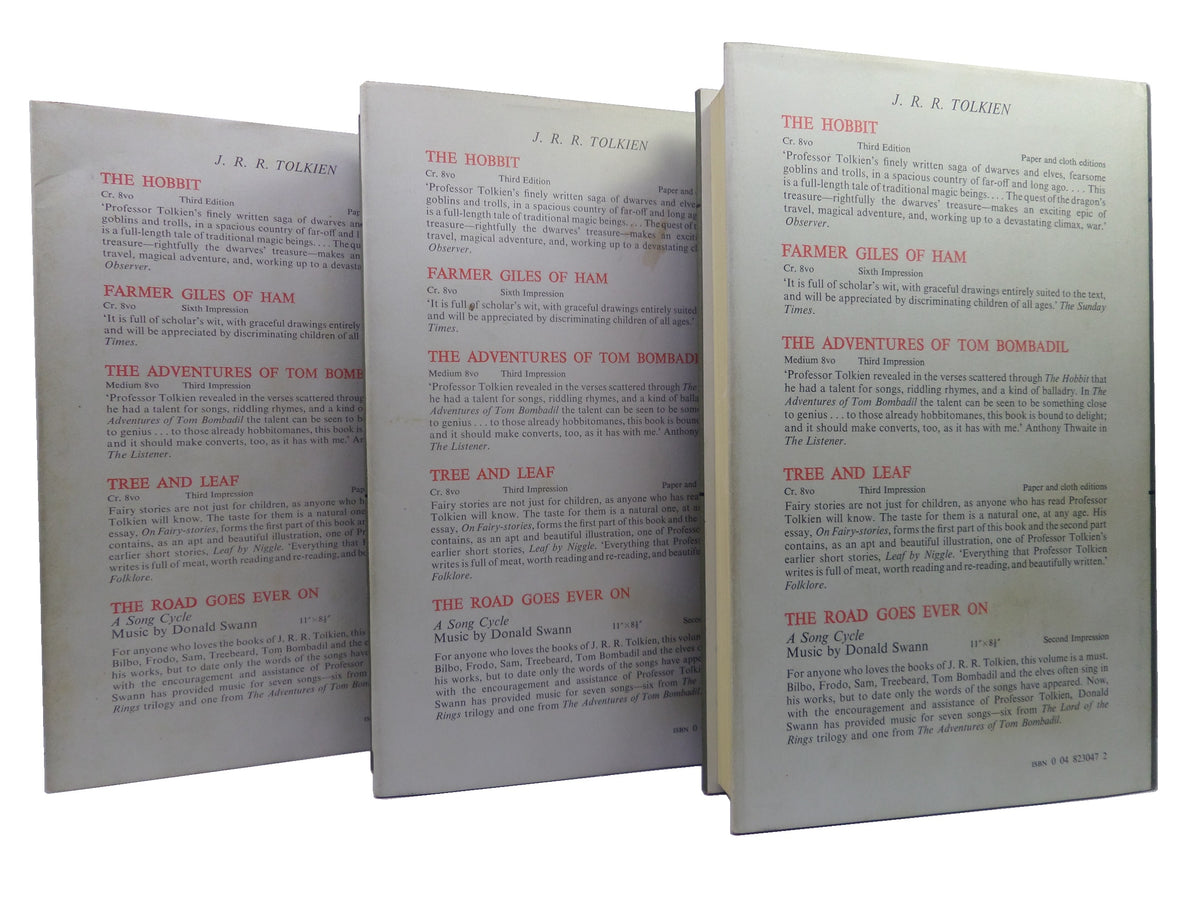 THE LORD OF THE RINGS TRILOGY J.R.R. TOLKIEN 1970 SECOND EDITION SET ...