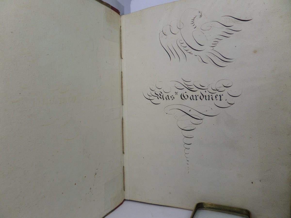 19TH CENTURY HANDWRITTEN MANUSCRIPT MATHEMATICAL GEOMETRY EXERCISE BOO ...