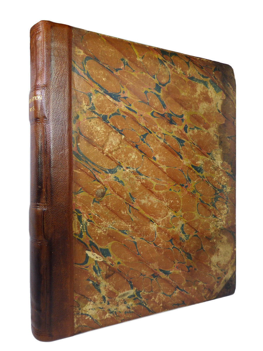 MID 19TH CENTURY HANDWRITTEN MANUSCRIPT MATHEMATICAL GEOMETRY BOOK ...